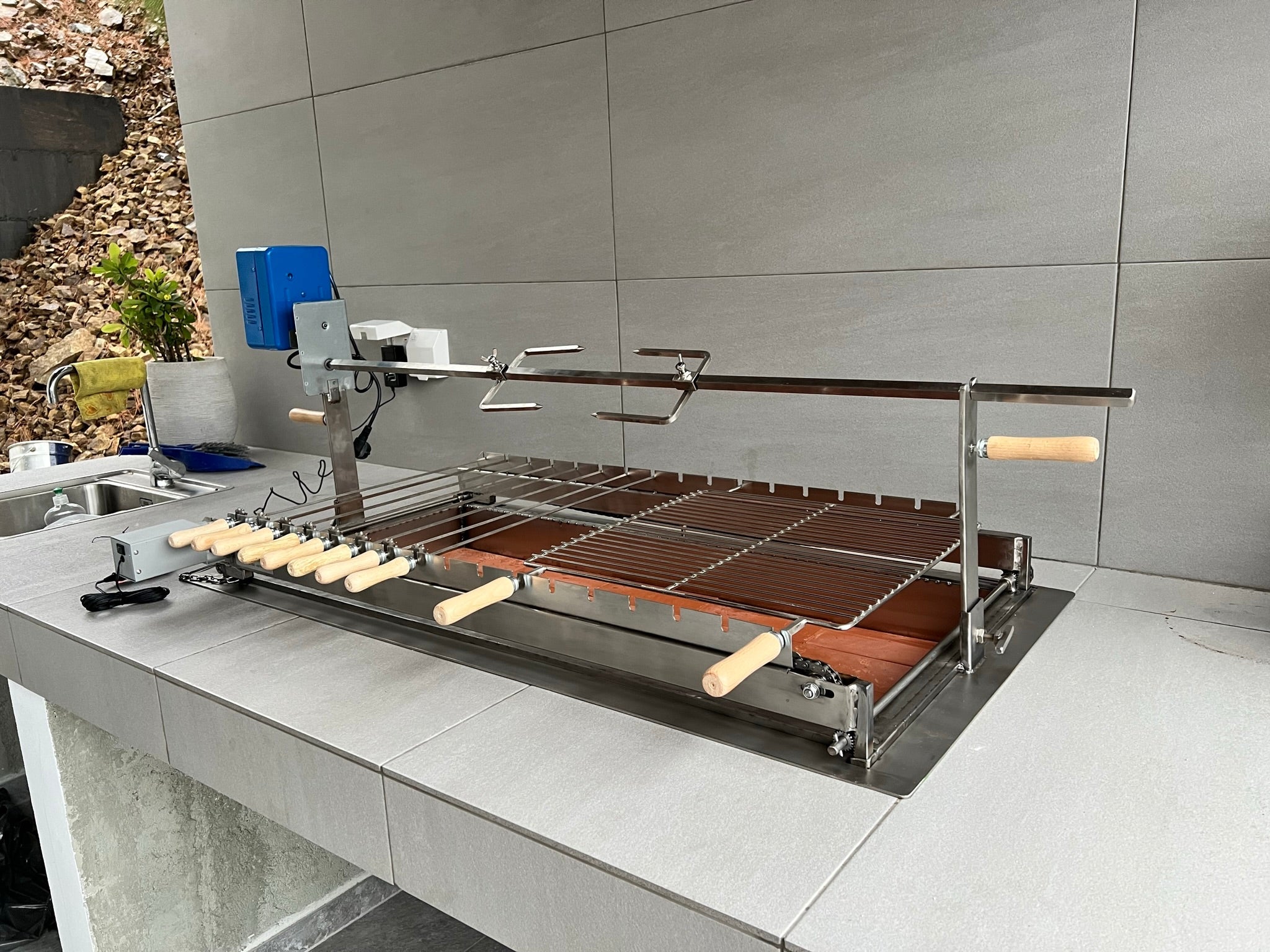 Ovelia Rotisserie BBQ Spit for the 120cm Built-in Cyprus BBQ