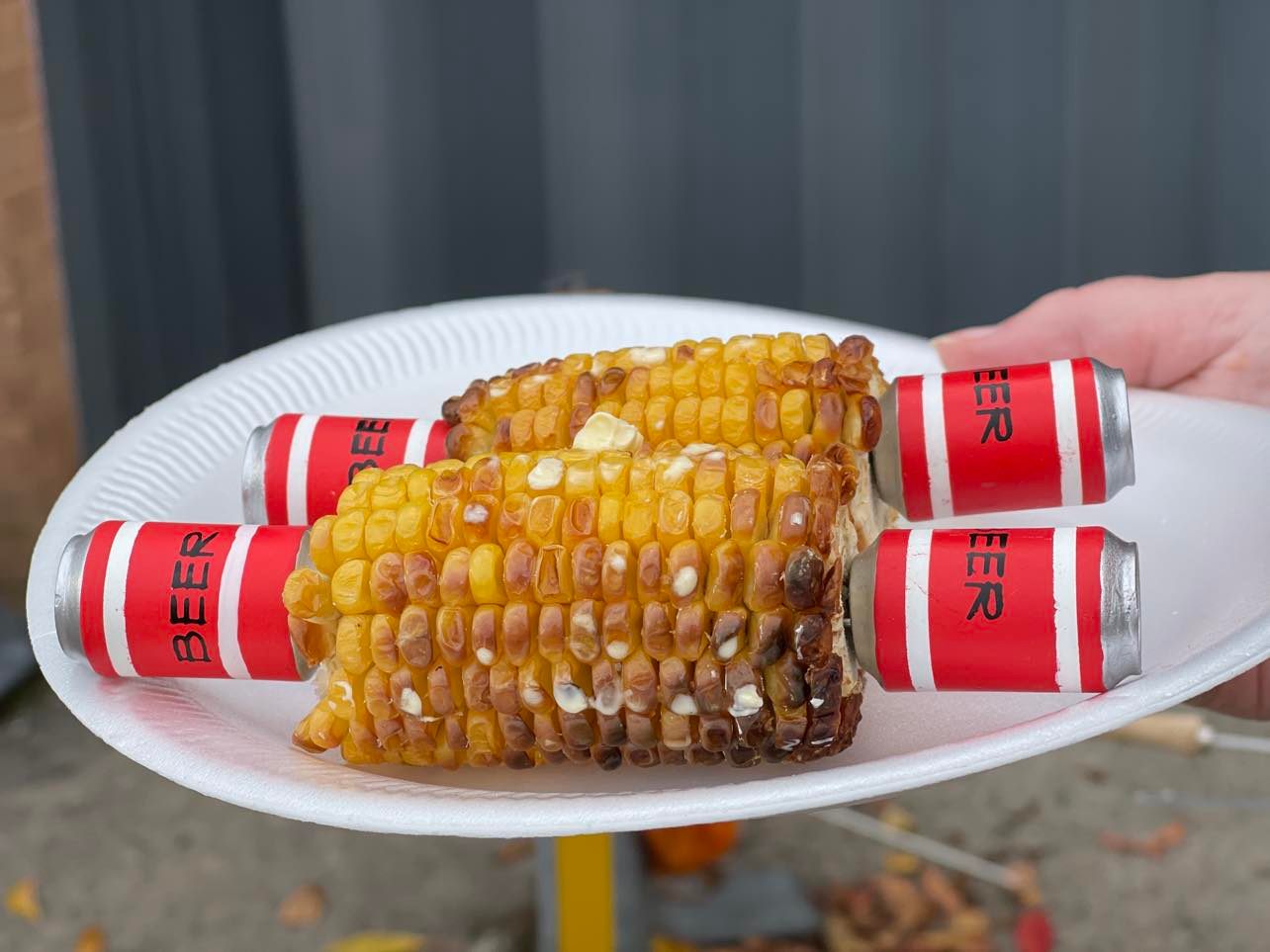 Beer can corn on the cob holders – Cyprus BBQ