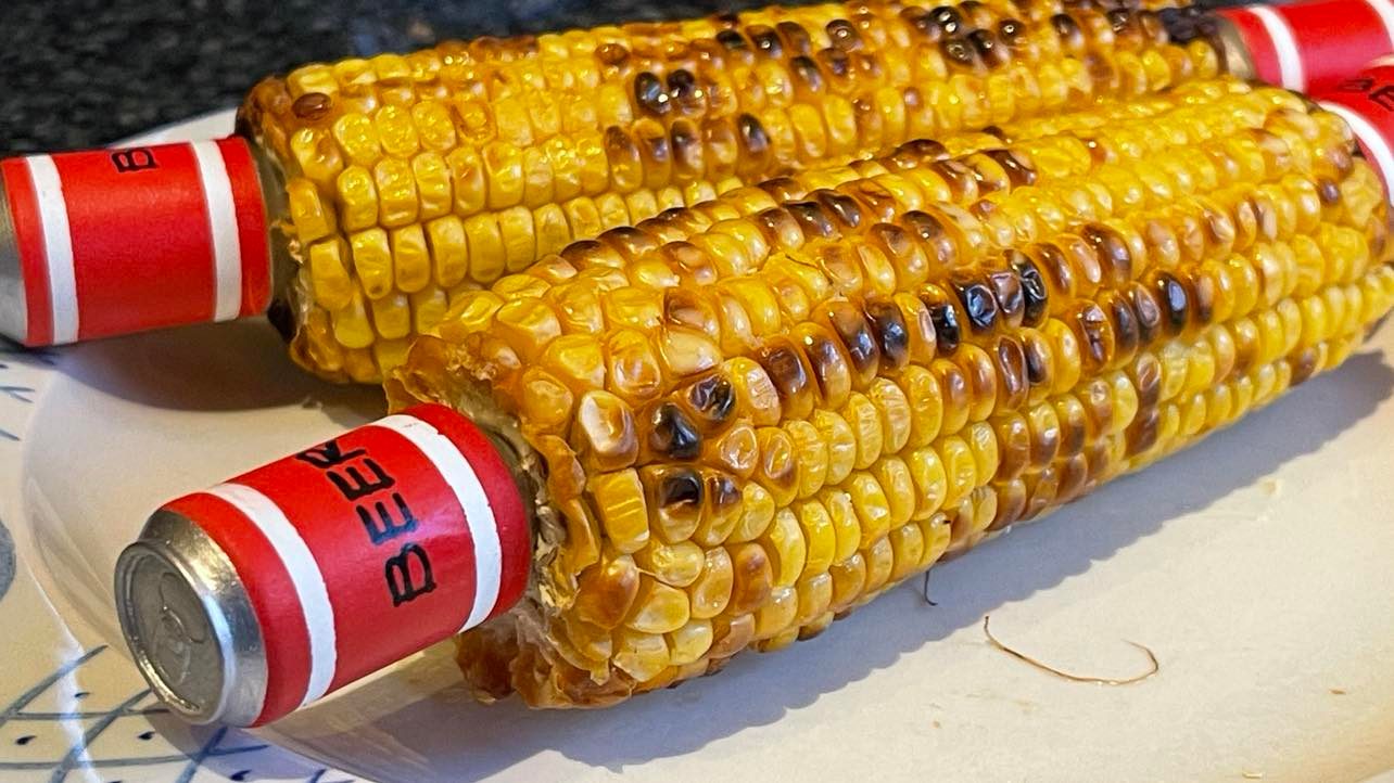 Beer can corn on the cob holders – Cyprus BBQ